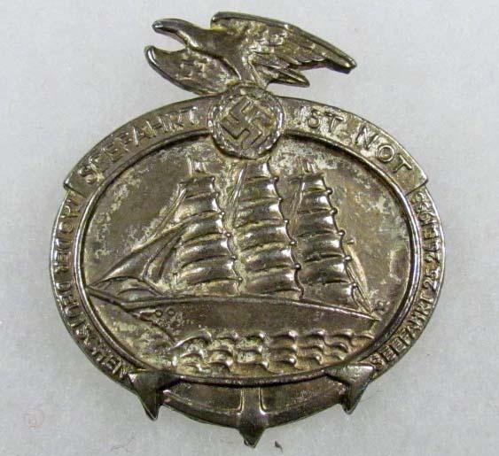 WW2 GERMAN NAZI NAVY BADGE - Front reads SEEFAHRT