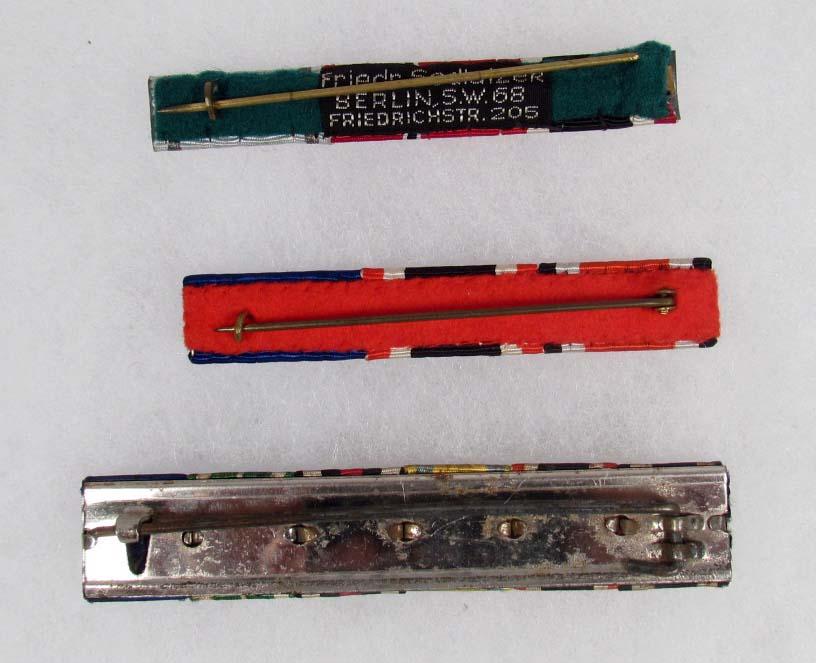LOT OF 3 WW2 GERMAN NAZI RIBBON BARS