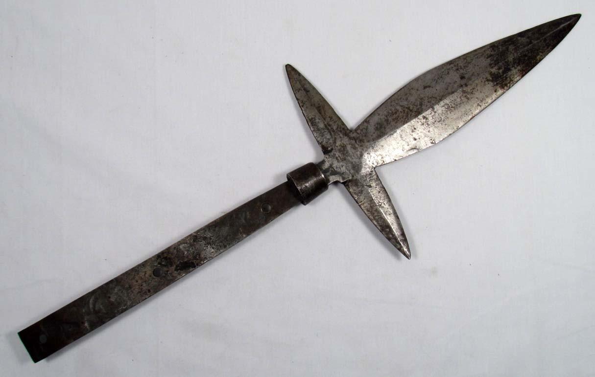RARE CIVIL WAR CONFEDERATE CLOVER LEAF PIKE WEAPON