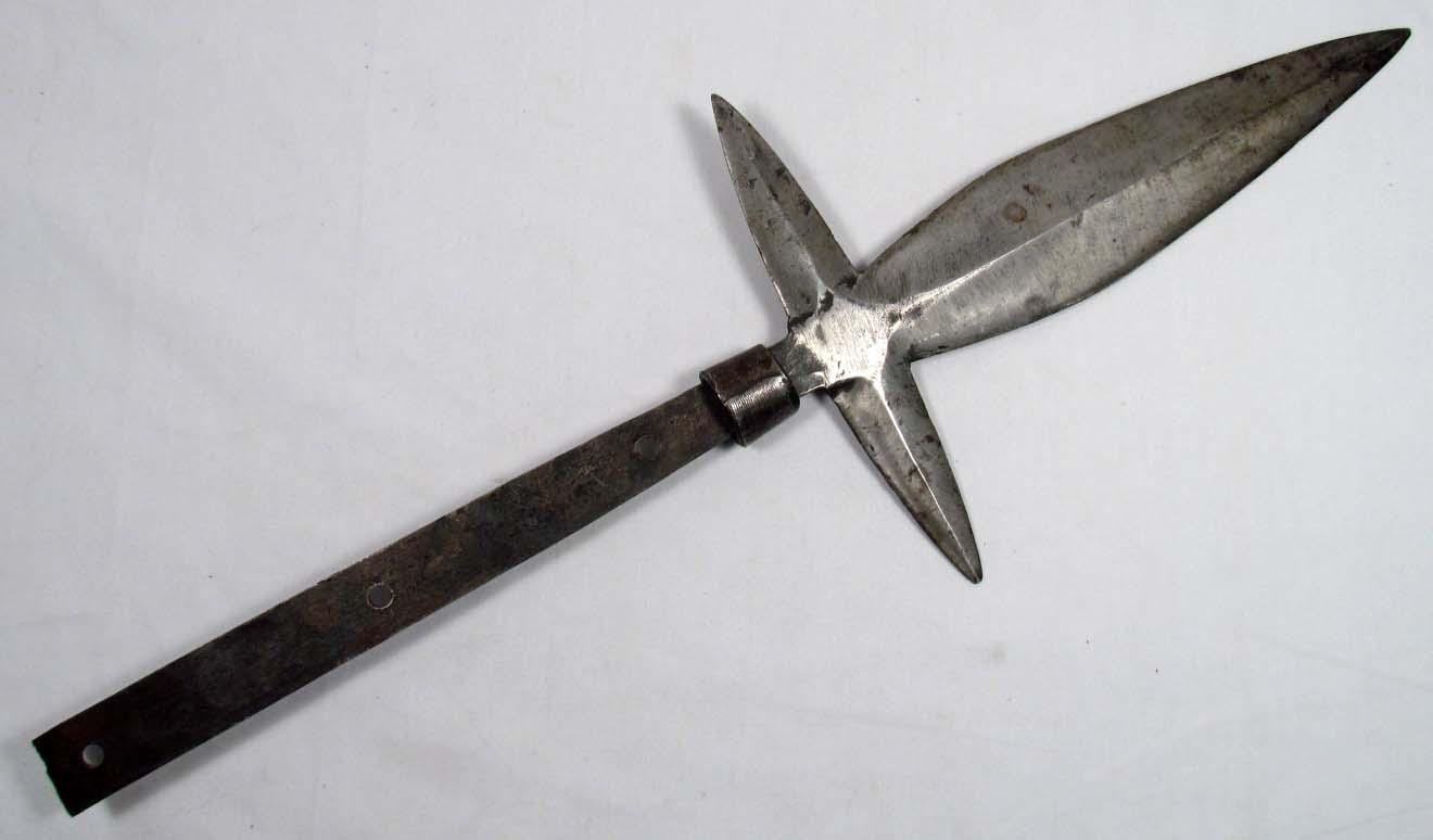 RARE CIVIL WAR CONFEDERATE CLOVER LEAF PIKE WEAPON