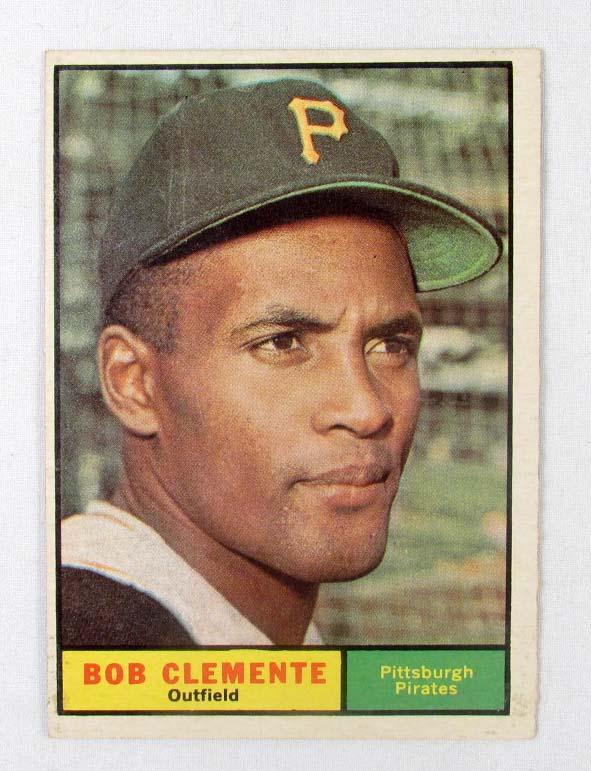 1961 TOPPS ROBERTO CLEMENTE NO. 388 BASEBALL CARD