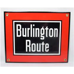BURLINGTON ROUTE RAILROAD PORCELAIN SIGN