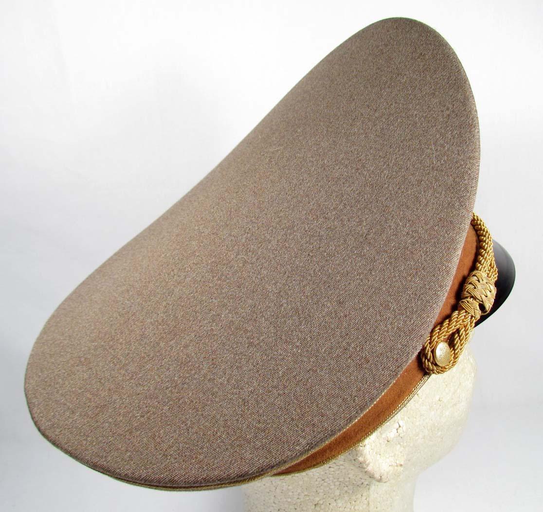 WW2 GERMAN NAZI VISOR CAP - Grey w/ Gold Bullion W