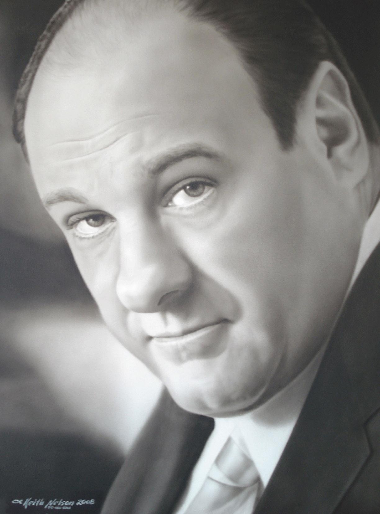 THE SOPRANOS - Portrait of James Gandolfini – Keith Nelson Original ...