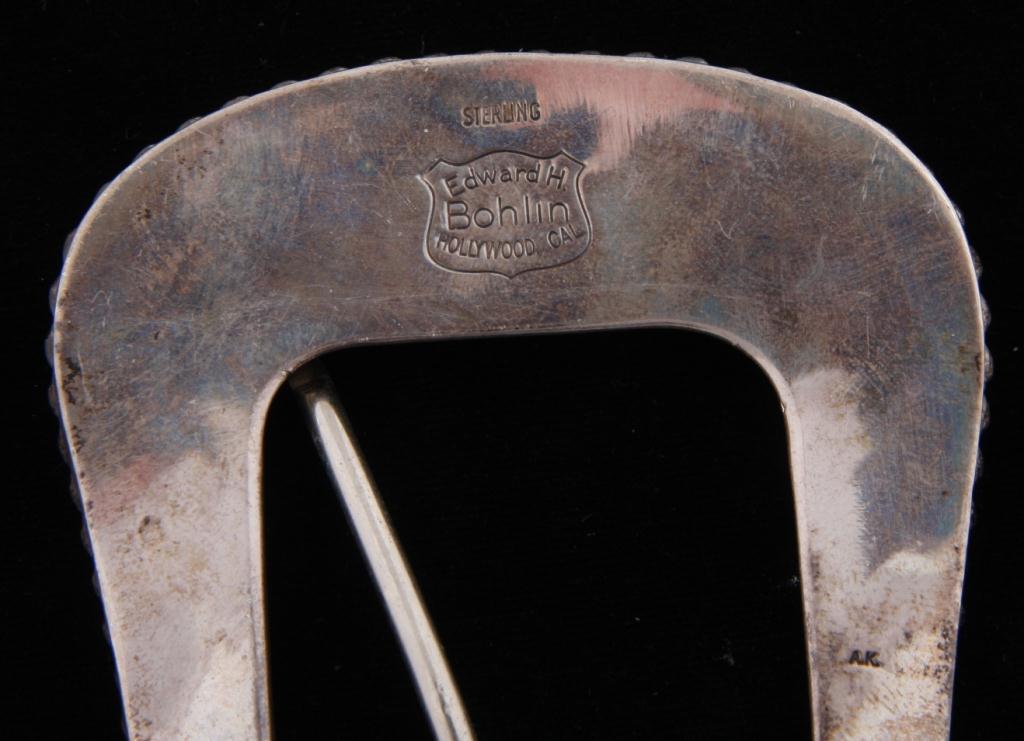 Sterling Belt Buckle and Belt Tip By noted silversmith Edward Bohlin ...