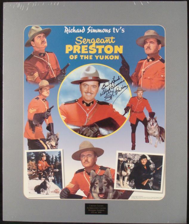 Dick Simmons Signed Sergeant Preston Yukon Poster Ltd