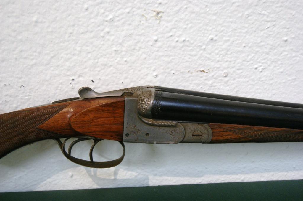 French DBl. shotgun 12 ga. 27" barrels French SxS concealed hammer ...