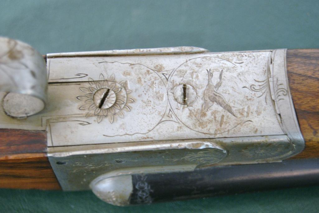 French DBl. shotgun 12 ga. 27" barrels French SxS concealed hammer ...