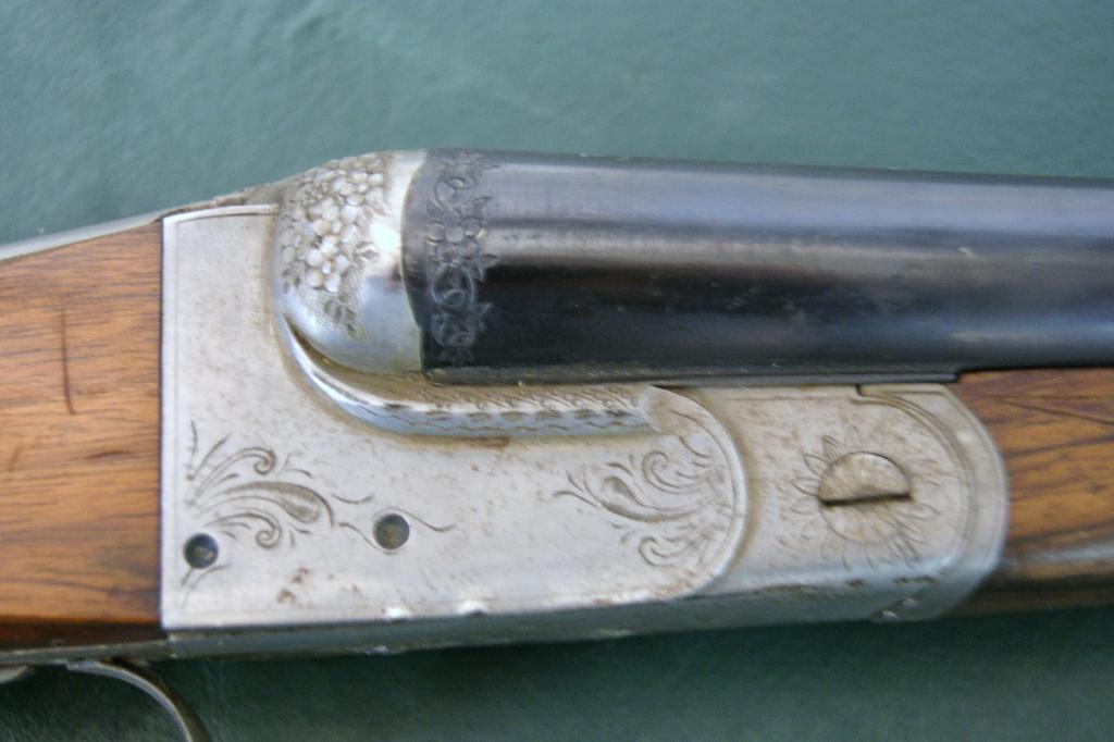 French DBl. shotgun 12 ga. 27" barrels French SxS concealed hammer ...