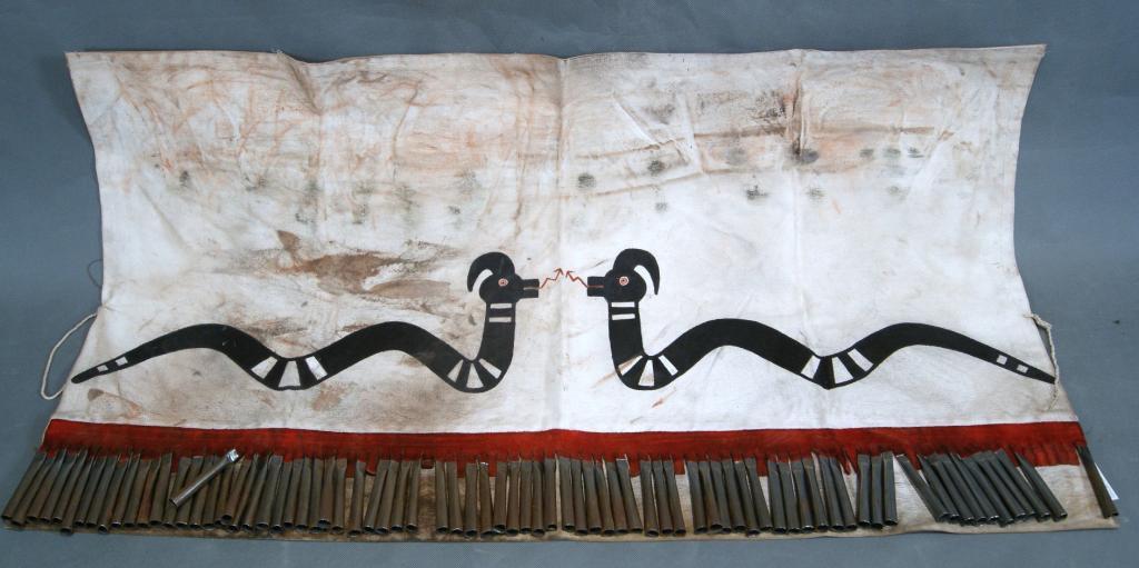 Hopi snake dance body kilt w tin cones ca 1950's Note body paint