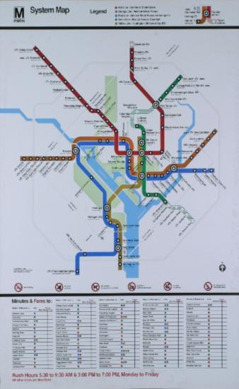Washington DC Subway System Map Serigraph