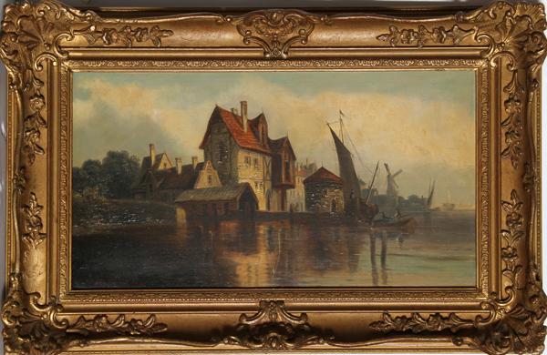 Ludwig Hermann Van Hoom, Hollandische Landschaft, Oil Painting