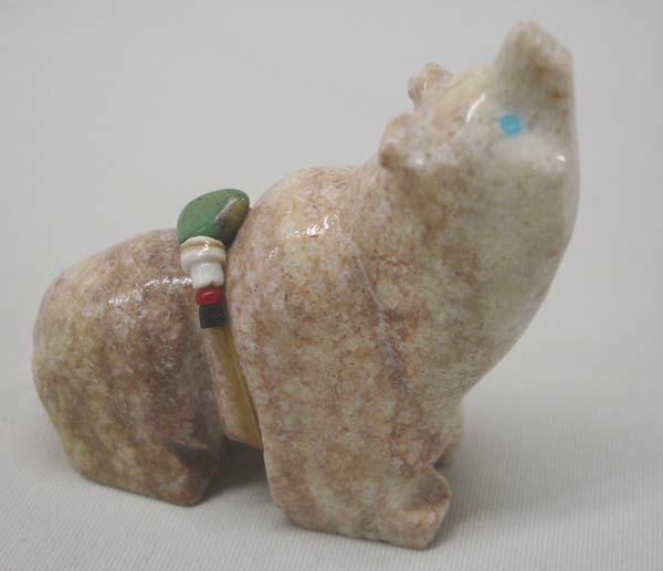 Native American Zuni Carved Stone Bear Fetish