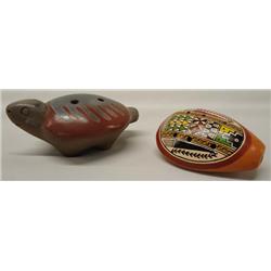 Mexican and Peruvian Clay Whistles