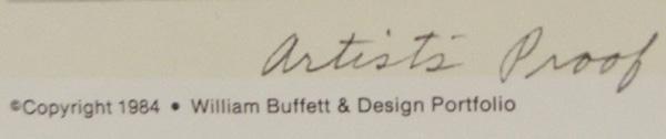 2 William Buffett Signed Artist Proof