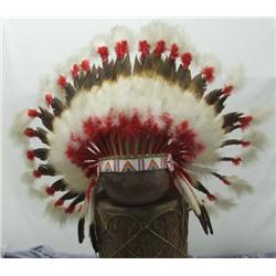 1963 Native American Mescalero Apache Headdress By Geronimo Jr.