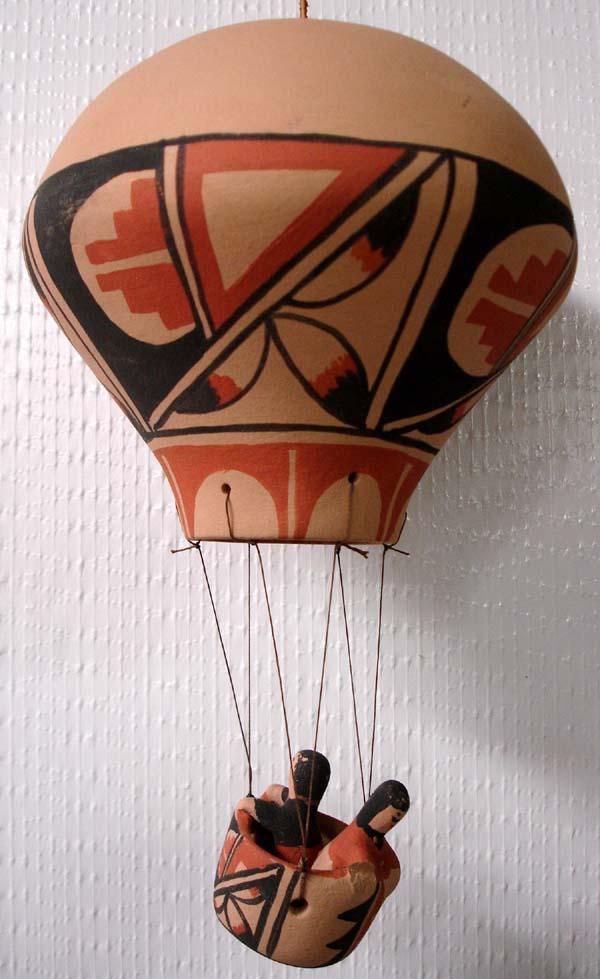 Native American Jemez Pottery Hot Air Balloon