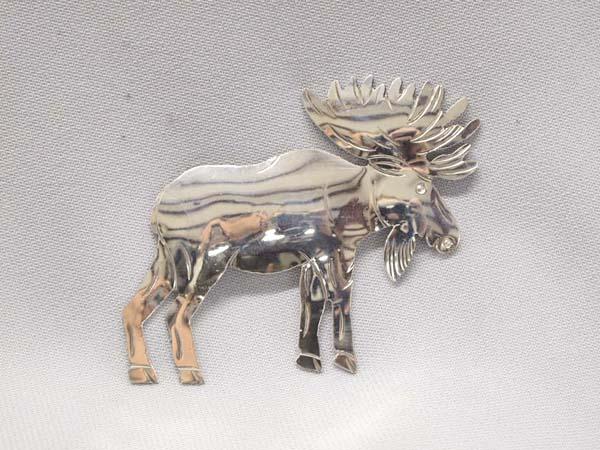 Native American Navajo Moose Pin by F. Yazzie