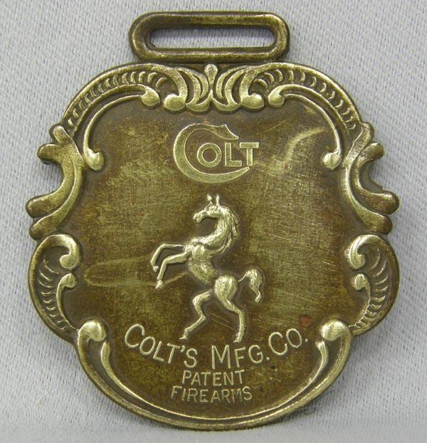 Vintage Brass Tag, Colt Mfg. Co, Firearms