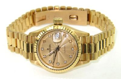 Croton 18K Yellow Gold Diamond Automatic Watch