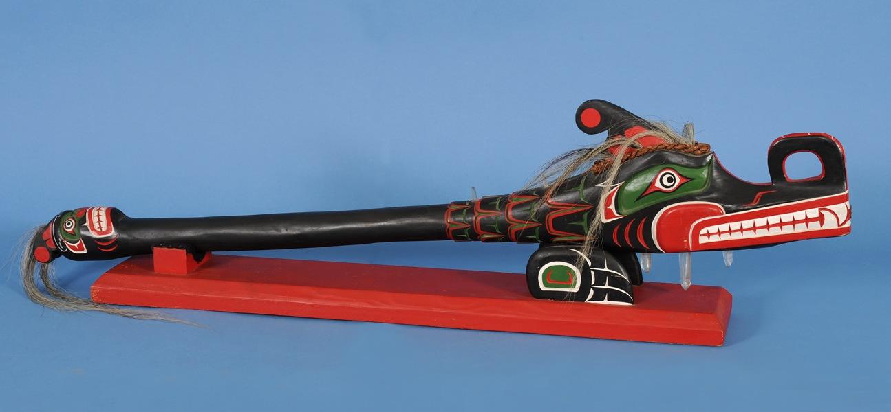 Sisiutl Form Ceremonial Dance War Club Carved and Painted by Stan Hunt ...
