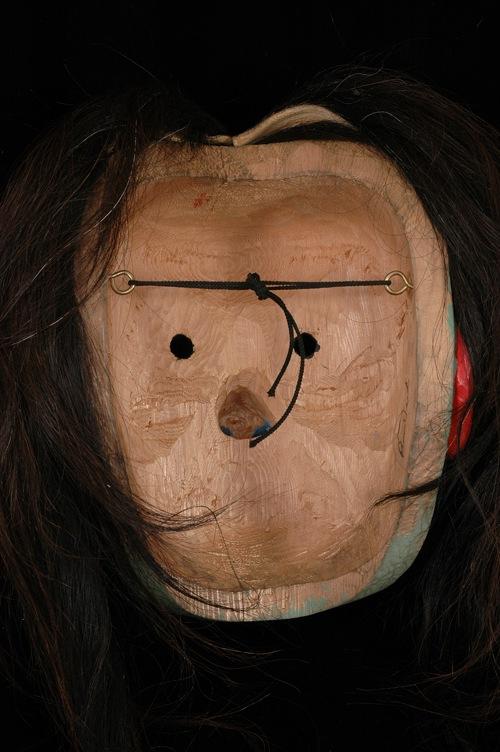Kwaguilth Bukwus Mask with Horsehair Carved by Beau Dick 14" H. 12" W ...