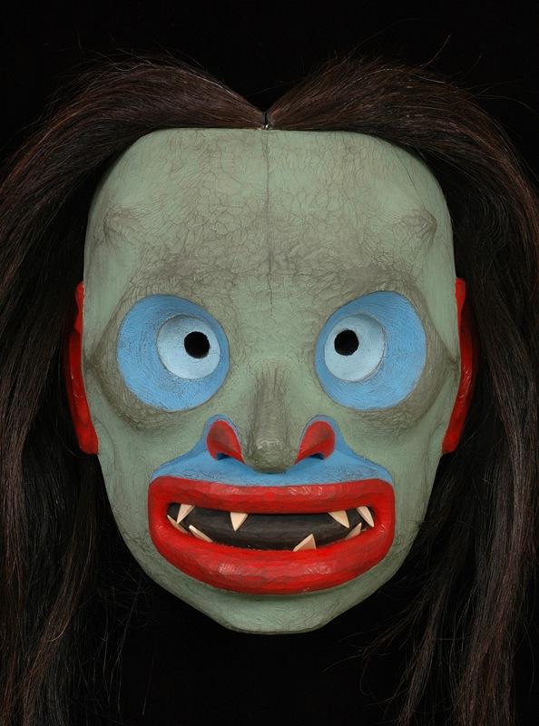 Kwaguilth Bukwus Mask with Horsehair Carved by Beau Dick 14" H. 12" W ...