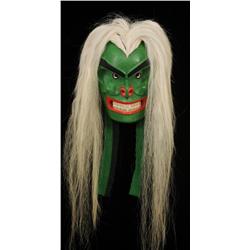 Jay Brabant Bukwus Mask with Horsehair 13 1/2" H. 9 3/4" W. Fine Conditon