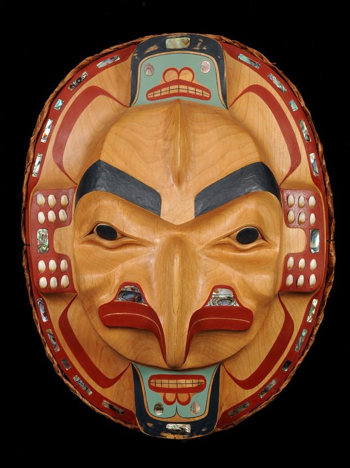 Tsimshian Eagle Spirit Moon Mask by Terry Star - Carved Alder with ...