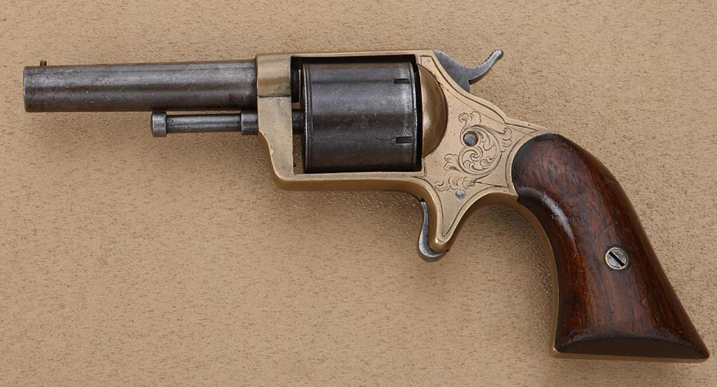Rare Brooklyn Firearms Co. Pocket revolver, un-fluted cylinder, square ...