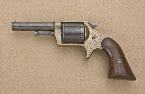 Rare Brooklyn Firearms Co. Pocket revolver, un-fluted cylinder, square ...