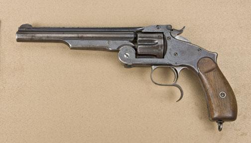 Smith & Wesson 2nd model or Old Russian revolver, .44 caliber, 7 ...