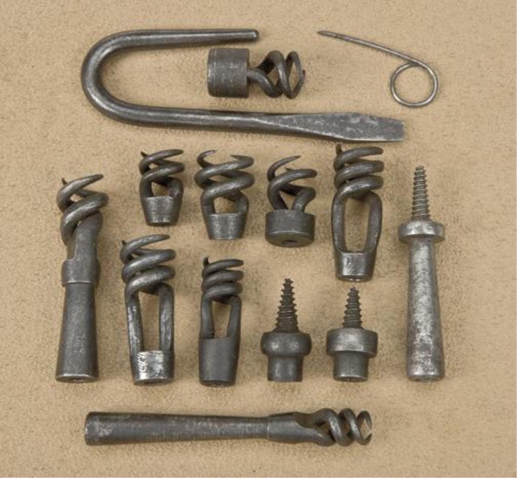 Lot of U.S. Musket ball screws and small tools, Civil War or earlier ...