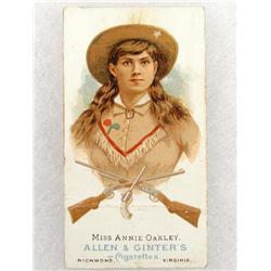 VINTAGE ANNIE OAKLEY ALLEN AND GINTER TOBACCO CARD