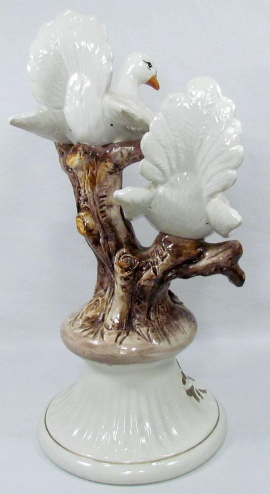 LARGE VINTAGE CAPODIMONTE FIGURINE WITH DOVES