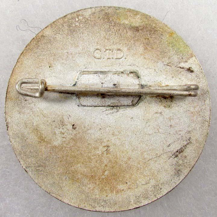 WW2 GERMAN NAZI GRAF ZEPPELIN 1929 CREW BADGE W/ THIN HORIZONTAL PINBACK