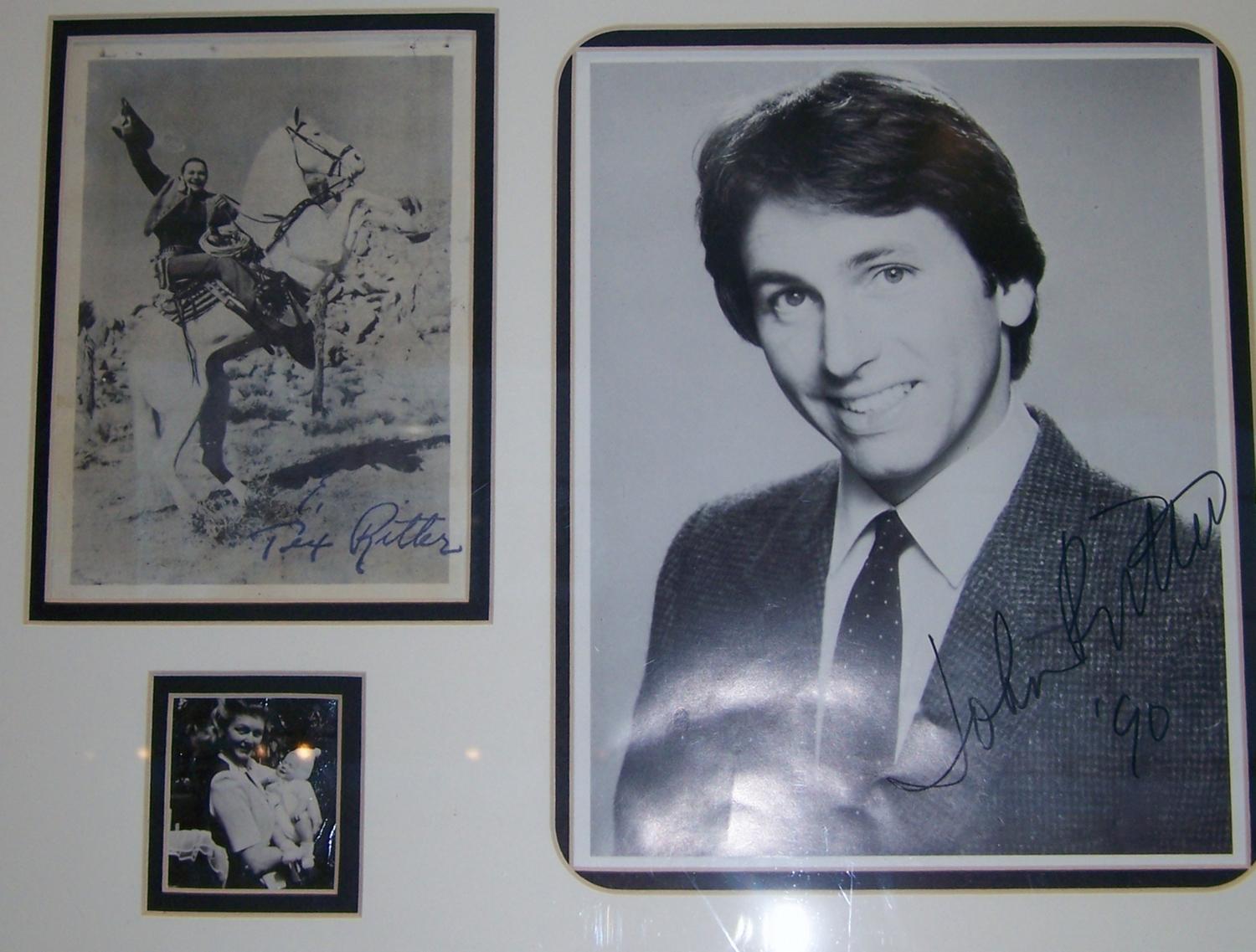 JOHN & TEX RITTER SIGNED PHOTO'S W/ Hand Written Letter from Dorthory ...