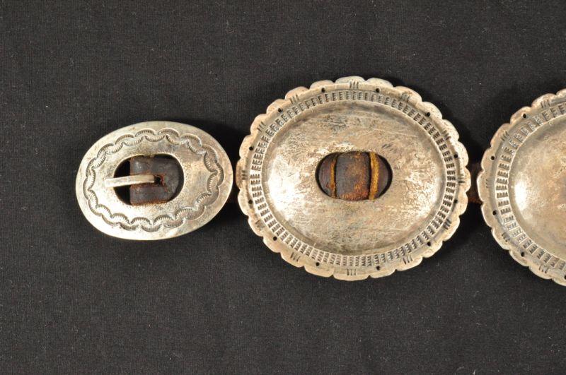 Navajo First Phase Style Silver Concho Belt