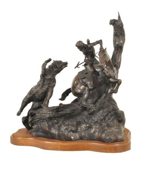"Unchained Fury" Bronze by Rusty Phelps 1972