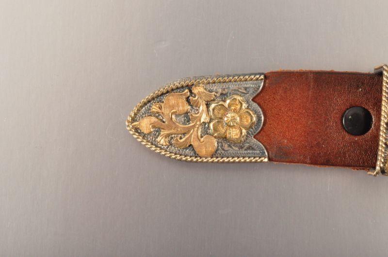 Engraved Bohlin Gold & Silver Belt Buckle Set