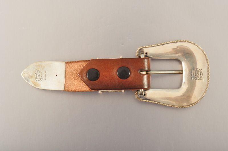 Engraved Bohlin Gold & Silver Belt Buckle Set