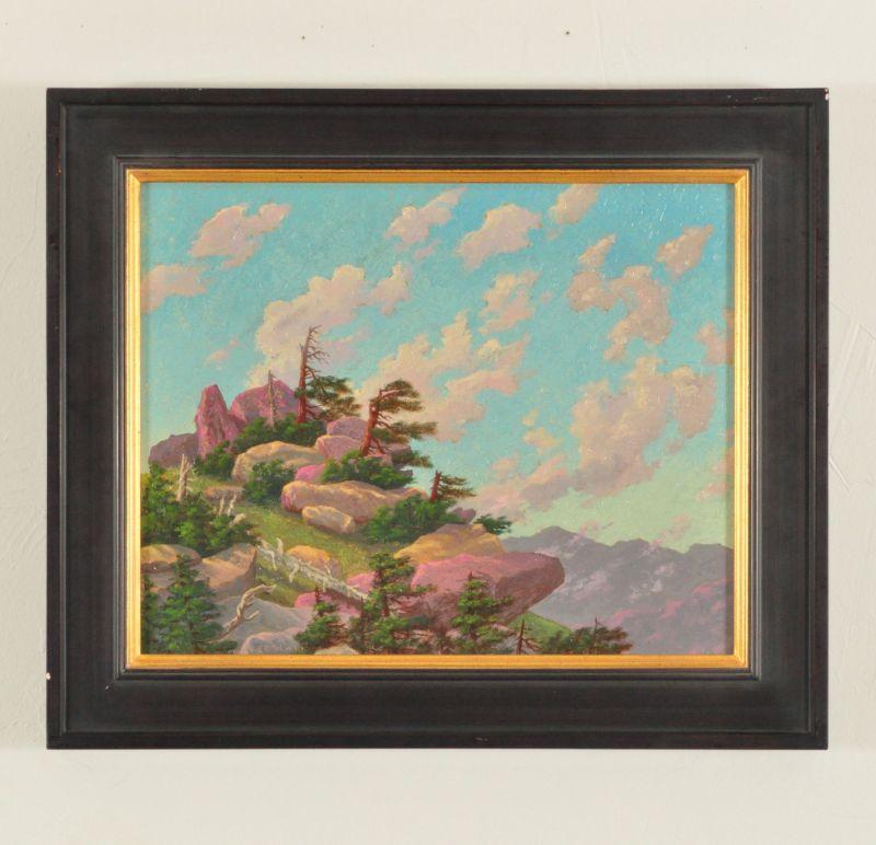 Emerson Everett Glass Oil Painting "Timberline"