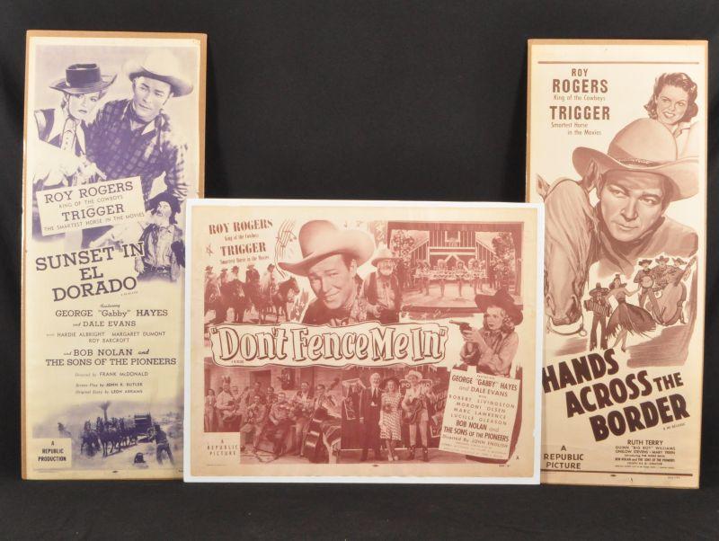 Three Vintage Roy Rogers Movie Posters RR