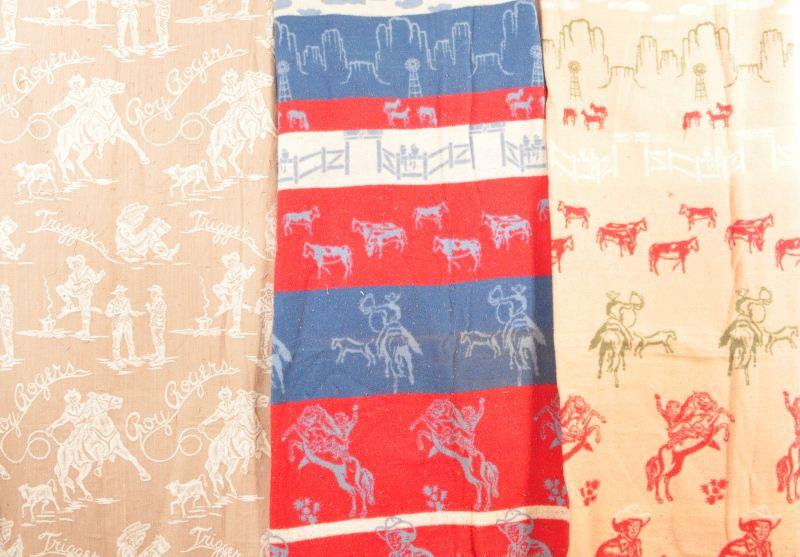 Three Vintage Roy Rogers Blankets RR