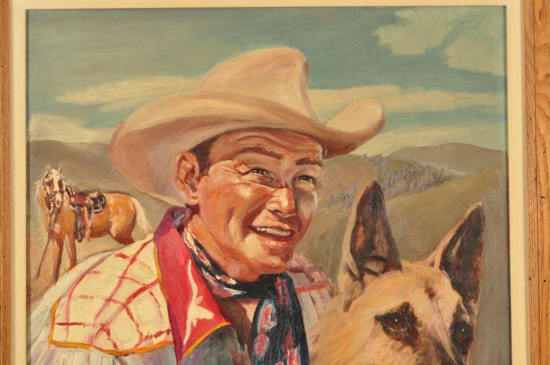Roy Rogers, Bullet, & Trigger Oil Painting RR