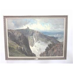 Oil painting signed Edward Harrison Compton