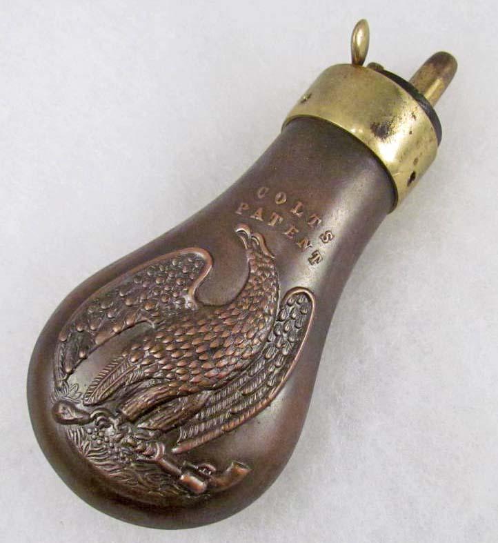 RARE OLD WEST COLTS PATENT GUN POWDER FLASK