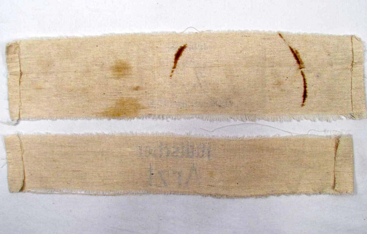 LOT OF 2 WW2 GERMAN HOLOCAUST / GHETTO ARMBANDS - JEWISH DOCTOR AND ...