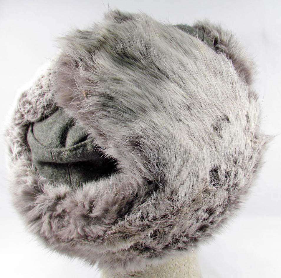 RARE WW2 GERMAN NAZI WAFFEN SS RUSSIAN FRONT WINTER FUR HAT