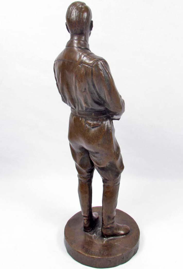 METAL STATUE OF ADOLF HITLER - MARKED 1937 FG